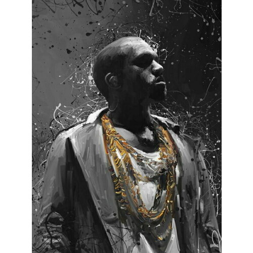 Плакат, постер на бумаге Kanye West/Канье Уэст/музыкальные/поп исполнитель/артист/поп-звезда/группа. Размер 21 х 30 см