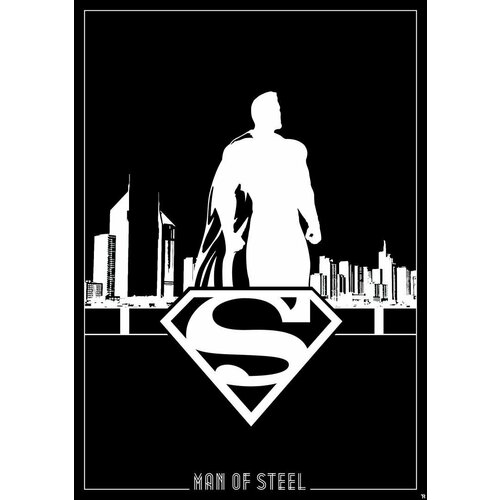 Плакат, постер на бумаге Superman-Man Of Steel/Супермен-Человек Из стали. Размер 30 х 42 см