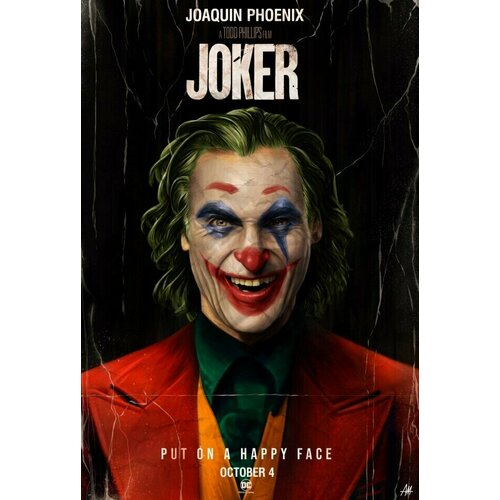 Плакат, постер на холсте Joker/Джокер. Размер 30 х 42 см