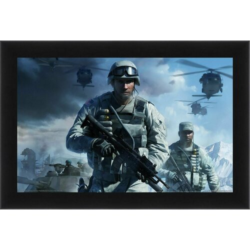 Плакат, постер на холсте Battlefield: Bad Company 2. Размер 30 х 42 см