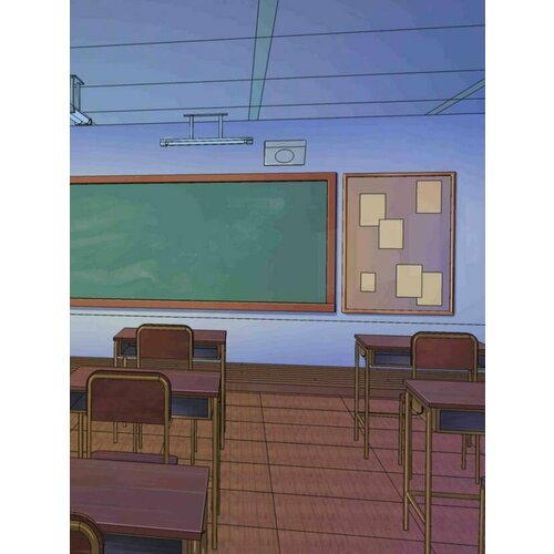 Плакат, постер на бумаге Manga Classroom, Манга. Учебный класс. Размер 21 х 30 см