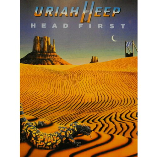 Плакат, постер на холсте Uriah Heep-Head first /музыкальные/поп исполнитель/артист/поп-звезда/группа. Размер 21 х 30 см