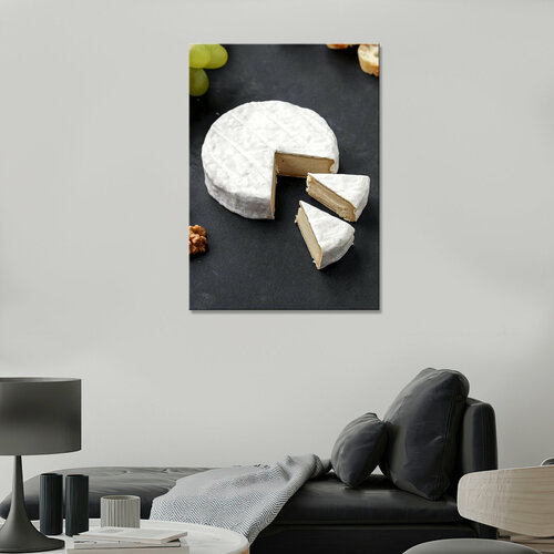 Картина/Картина на холсте для интерьера/Картина на стену/Картина для кухни/ -Камамбер мягкий сыр 20х30