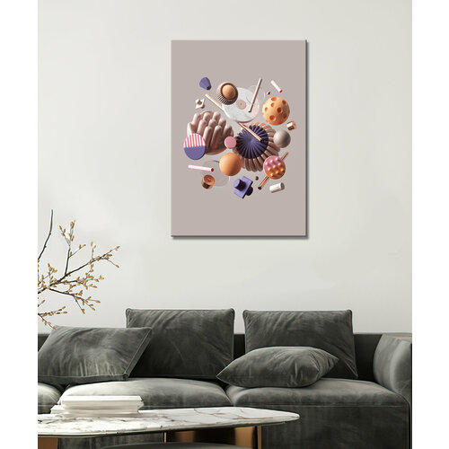Картина/Картина на холсте для интерьера/Картина на стену/Картина для кухни/ - 3D иллюстрация (23) 30х40