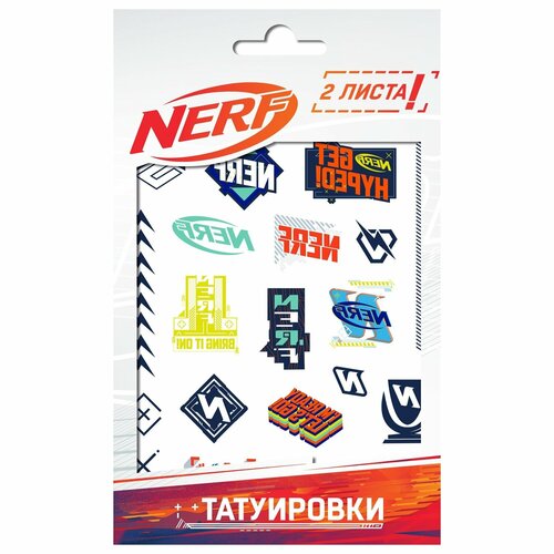 Временные татуировки ND Play Наклейки, NERF, 2 листа, дизайн 1 (297569)