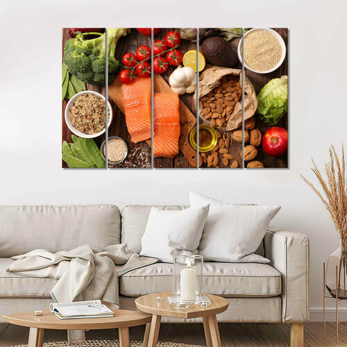 Модульная картина/Модульная картина на холсте/Модульная картина в подарок/правильное питание-proper nutrition 125х80
