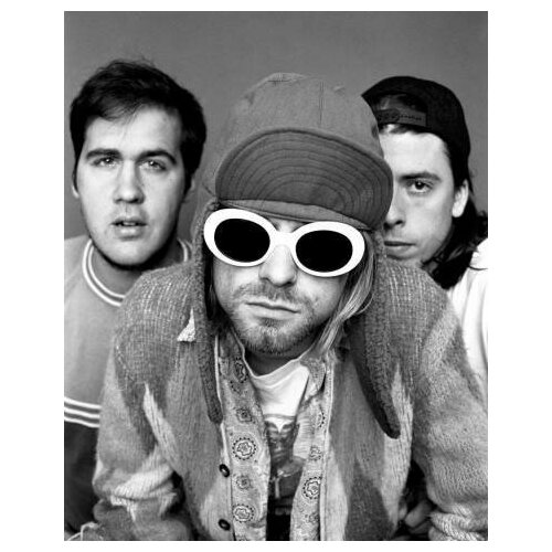Плакат, постер на холсте Nirvana-Kurt Cobain/Нирвана-Курт Кобейн. Размер 42 х 60 см