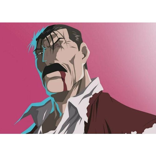 Плакат, постер на бумаге Стальной алхимик. Fullmetal Alchemist. Размер 21 х 30 см