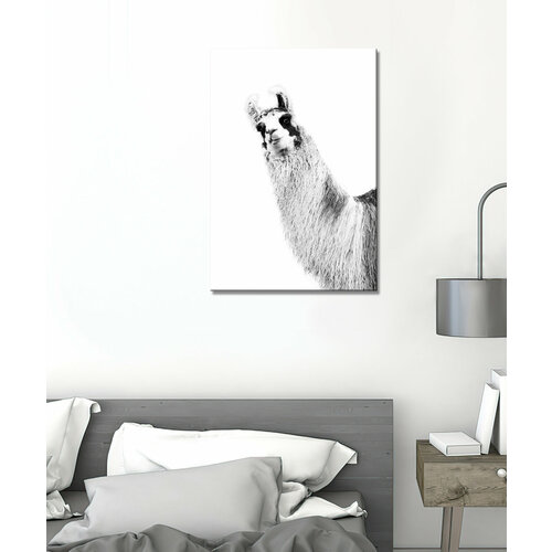 Картина - Лама, лама белая (6) 60х80