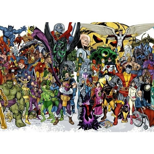 Плакат, постер на бумаге Вселенная Marvel-Марвел. Размер 42 х 60 см