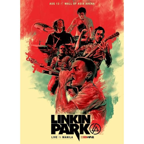 Плакат, постер на холсте Linkin Park. Размер 21 х 30 см