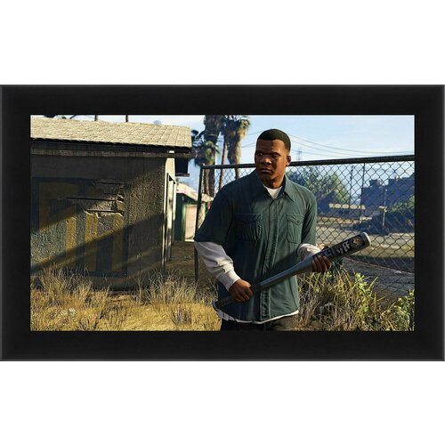 Плакат, постер на холсте Grand Theft Auto V. Размер 30 х 42 см