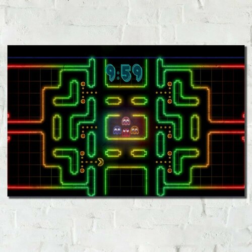 Картина интерьерная на рельефной доске ОСП Игры Pac Man Championship 2 - 15145