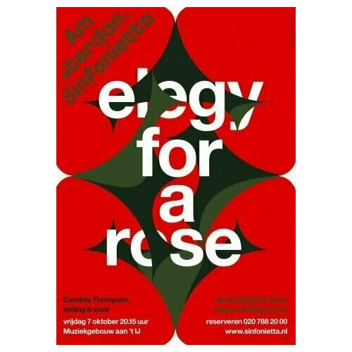 Плакат, постер на бумаге Studio Dumbar-elegy for a rose-Студия Дамбар-элегия для розы. Размер 21 х 30 см