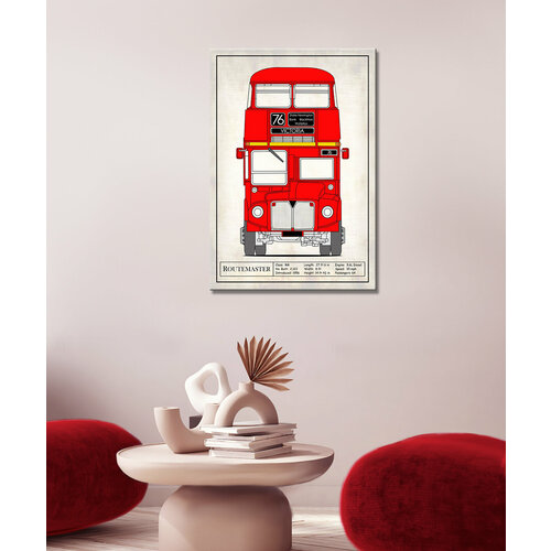 Картина/Картина на холсте для интерьера/Картина на стену/Картина для кухни/ -London автобус 40х60