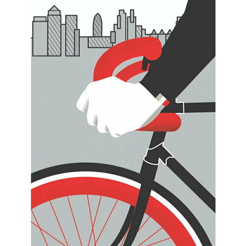Плакат, постер на холсте Cycles/Велосипед/Ride With/искусство/арт/абстракция/творчество. Размер 30 х 42 см