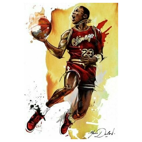 Плакат, постер на бумаге Michael Jordan-Майкл Джордан. Размер 42 х 60 см