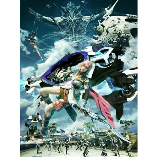 Плакат, постер на холсте Final Fantasy 13/игровые/игра/компьютерные герои персонажи. Размер 42 х 60 см