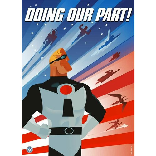 Плакат, постер на холсте Суперсемейка (The Incredibles, 2004г). Размер 30 на 42 см