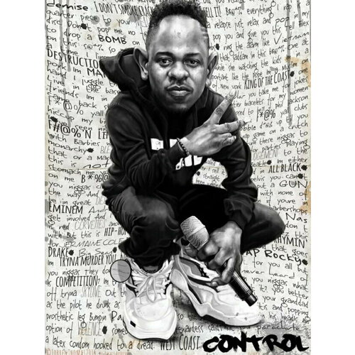 Плакат, постер на бумаге Kendrick Lamar/Кендрик Ламар/музыкальные/поп исполнитель/артист/поп-звезда/группа. Размер 21 х 30 см