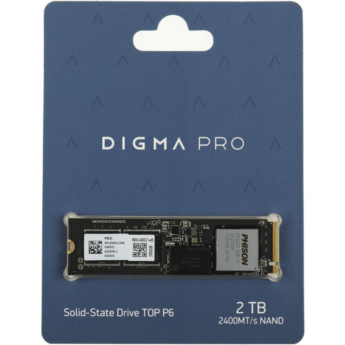 DIGMA PRO Накопитель SSD Digma Pro PCIe 5.0 x4 2TB DGPST5002TP6T4 Top P6 M.2 2280 DGPST5002TP6T4