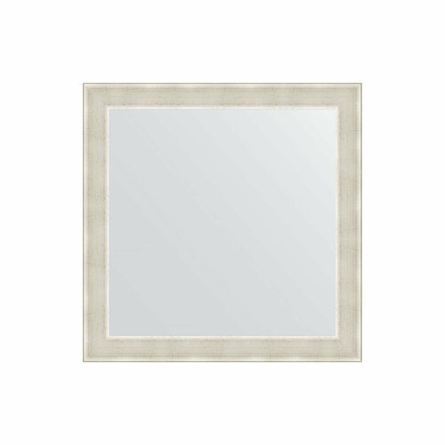 Зеркало настенное EVOFORM в багетной раме травленое серебро, 64х64 см, для гостиной, прихожей, кабинета, спальни и ванной комнаты, BY 0615