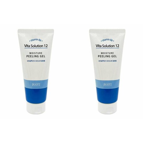 Пилинг-гель для лица Jigott, Vita Solution 12 Moisture Peeling Gel, увлажняющий, 180 мл, 2 уп