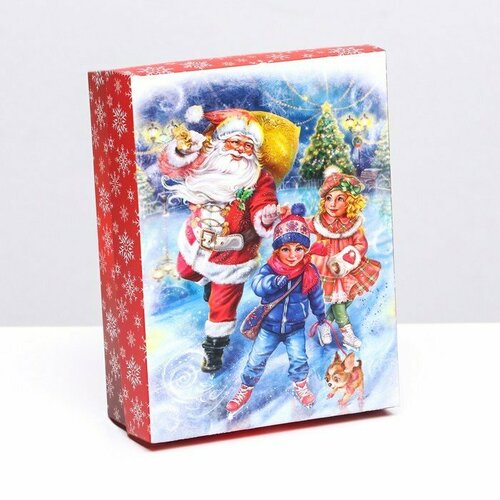 Подарочная коробка сборная "Зимние забавы", 16,5 х 12,5 х 5,2 см (комплект из 25 шт)