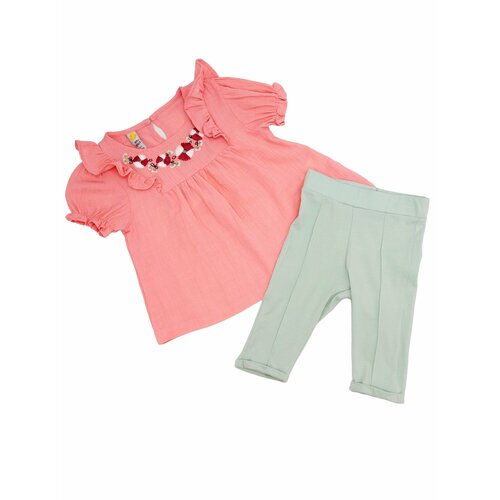 Комплект одежды , размер 98, зеленый, розовый