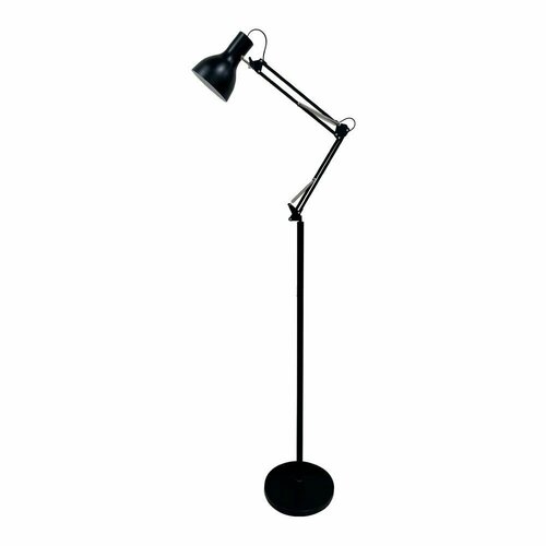 Светильник Трансвит Сигма напольный в стиле лофт на пантографе, лампа торшер с регулировкой, с выключателем, цоколь e27, 40 Вт, черный