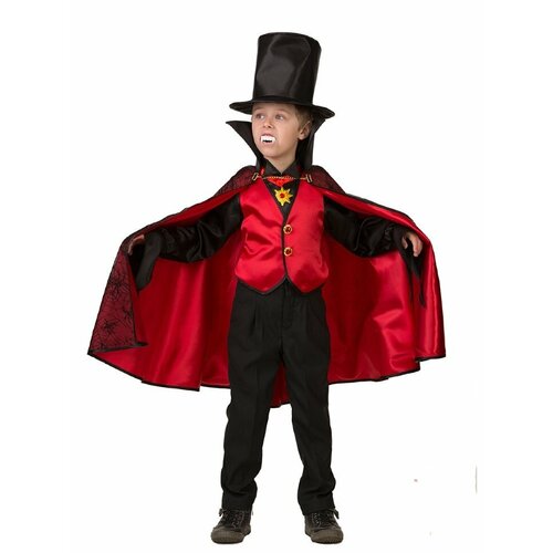 Детский карнавальный костюм Дракула красный Батик, рост 158 см