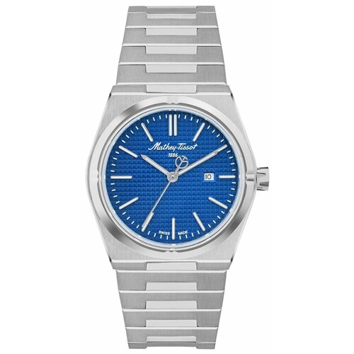Наручные часы Mathey-Tissot Швейцарские D117ABU, синий, серый
