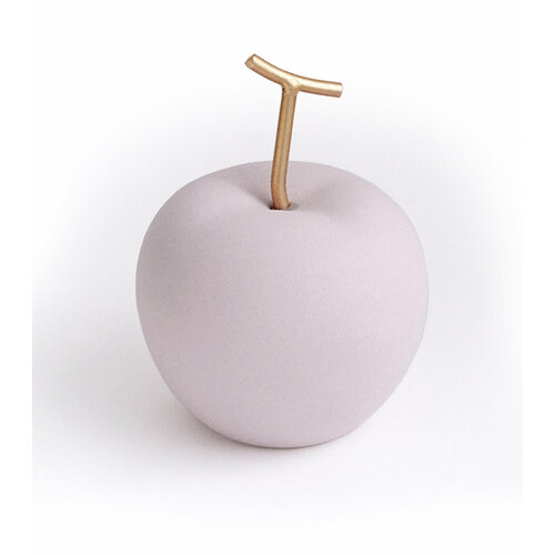 Яблоко декоративное керамическое, сувенир, 13x10,5см. Розовое