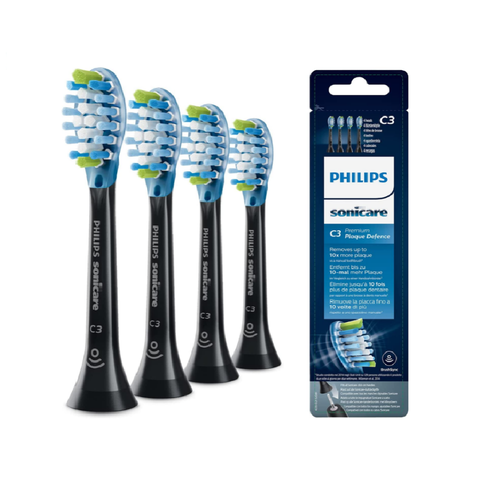 C3 Сменная насадка для зубной щетки Philips Sonicare Optimal Gum Care Brush HX9044-95, черная, 4 шт.