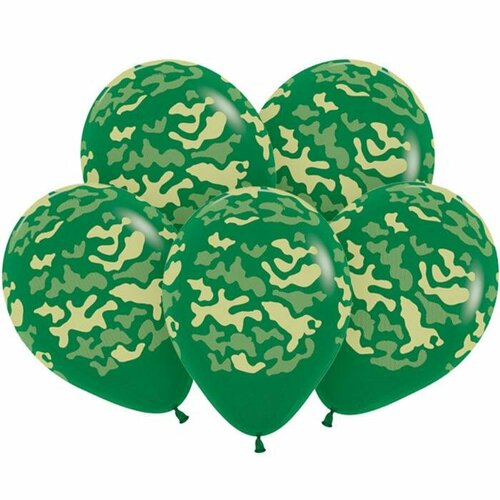 Шары латексные Sempertex "Камуфляж", пастель, 50 штук, цвет темно-зеленый