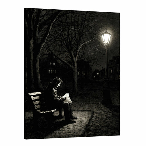 Интерьерная картина 50х70 "Мужчина с загадкой"