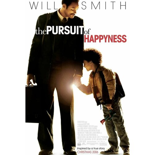 Плакат, постер на бумаге В погоне за счастьем (The Pursuit of Happyness, 2006г). Размер 42 на 60 см