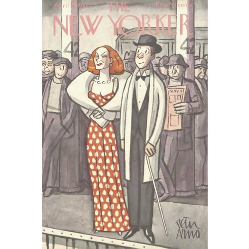 Плакат, постер на холсте The New Yorker (April 24, 1937). Размер 42 х 60 см