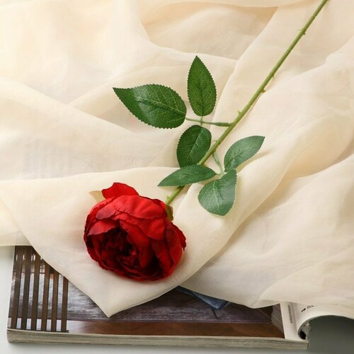 Цветы искусственные "Роза Эстетика" 7х65 см, бордовый (комплект из 11 шт)