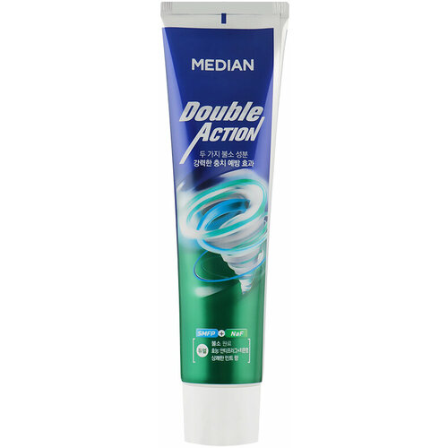 Median~Зубная паста с лечебными экстрактами против налёта и кариеса~Double Action Double Mint