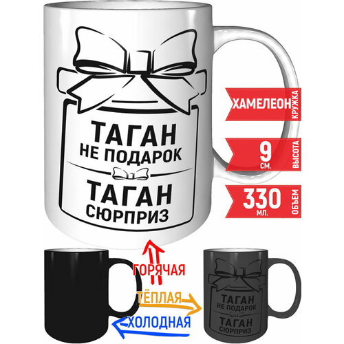 Кружка Таган не подарок Таган сюрприз - хамелеон