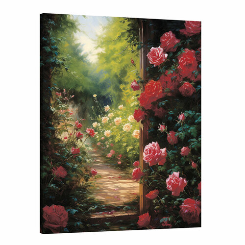 Интерьерная картина 50х70 "Розы в легкости"
