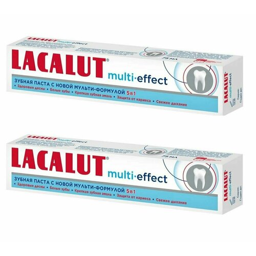 Lacalut Зубная паста Мульти-эффект, 75 мл, 2 шт