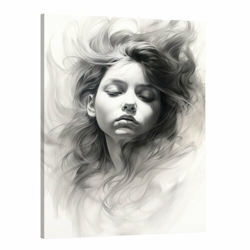 Интерьерная картина 50х70 "Портрет девушки с мечтами"