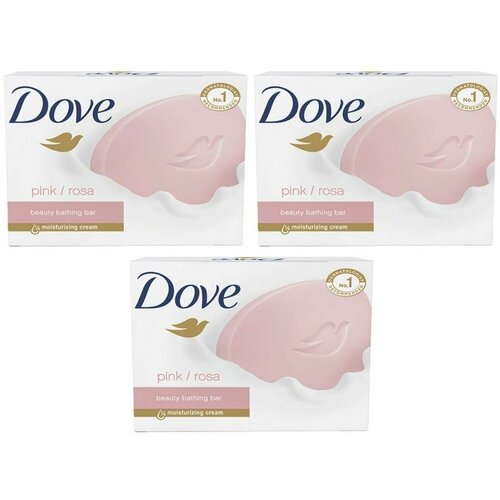 Dove Крем-мыло туалетное Pink Rosa, 135 гр, 3 шт