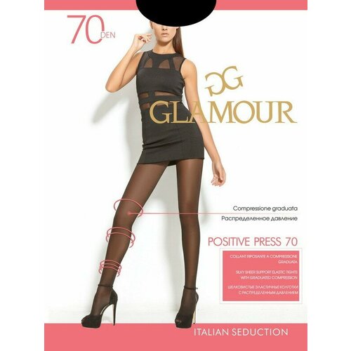 Колготки Glamour, 70 den, размер 5, черный