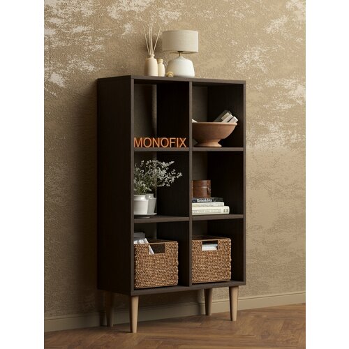 Стеллаж MONOFIX одос, 6 секций, вертикальный, венге