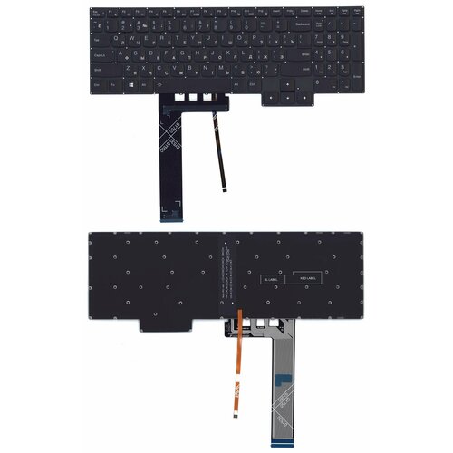 Клавиатура для ноутбука Lenovo PR5CYRGBG-RU черная с подсветкой