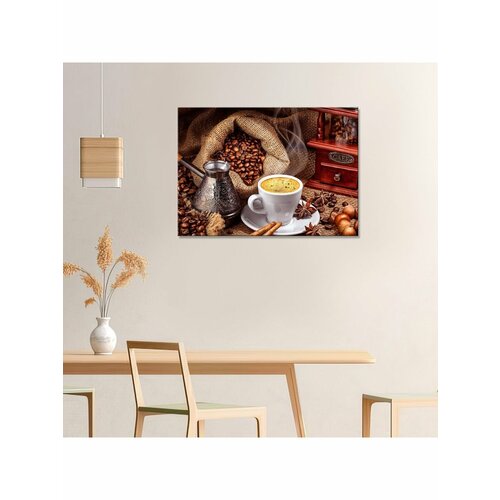 Картина на холсте с подрамником Кофе и орехи 60х80