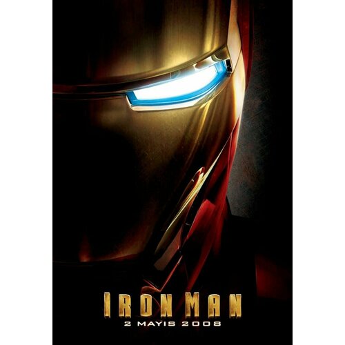 Плакат, постер на холсте Железный человек (Iron Man, 2008г). Размер 21 на 30 см